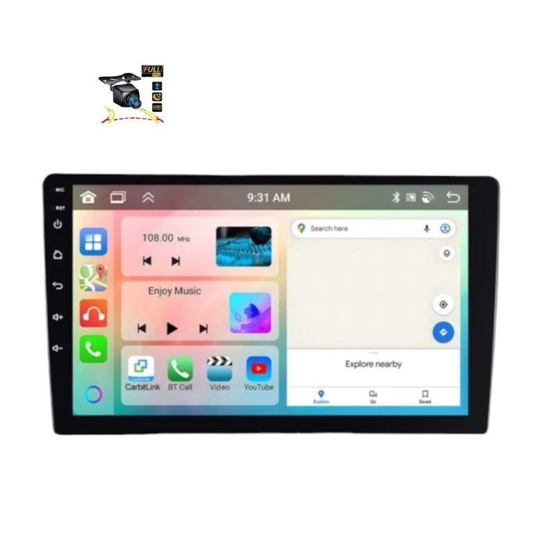 Autoradio Android FHD 10 Pulgadas Carplay Android Auto Con Cámara FHD ...