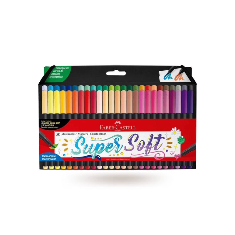 Plumones SuperSoft x 50 Punta Pincel para Lettering GENERICO ...