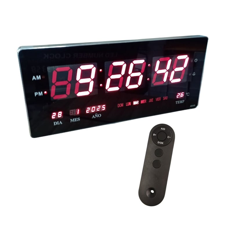 Reloj Digtal De Pared Con Cronometro Control Remoto GENERICO ...