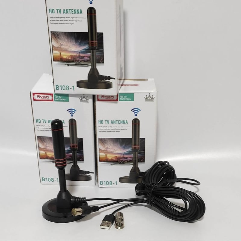 Antena Para Tv Smart HD Amplificada Interior 5m Coaxial USB GENERICO ...