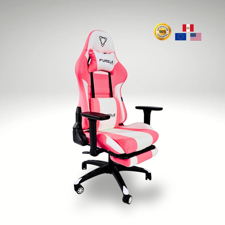 Silla Gamer Furgle Pro Titan Rosa y Blanco | Sodimac Falabella