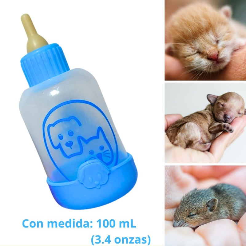 BIBERON PARA MASCOTAS CON BASE x 100 mL - CELESTE GENERICO | falabella.com