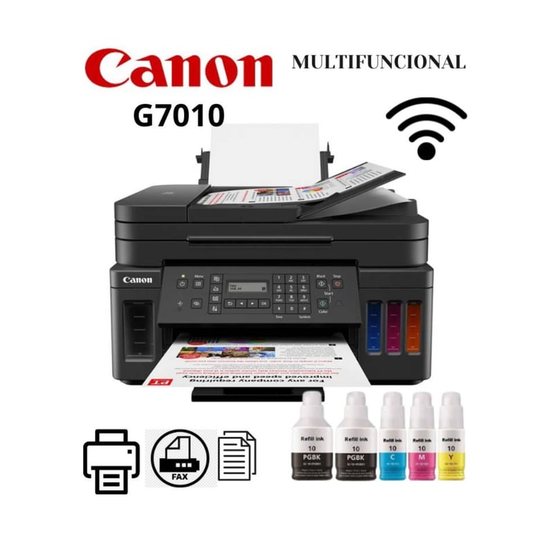 IMPRESORA CANON G7010 MULTIFUNCIONALDUPLEXWIFIETHERNETADF FAX CANON ...