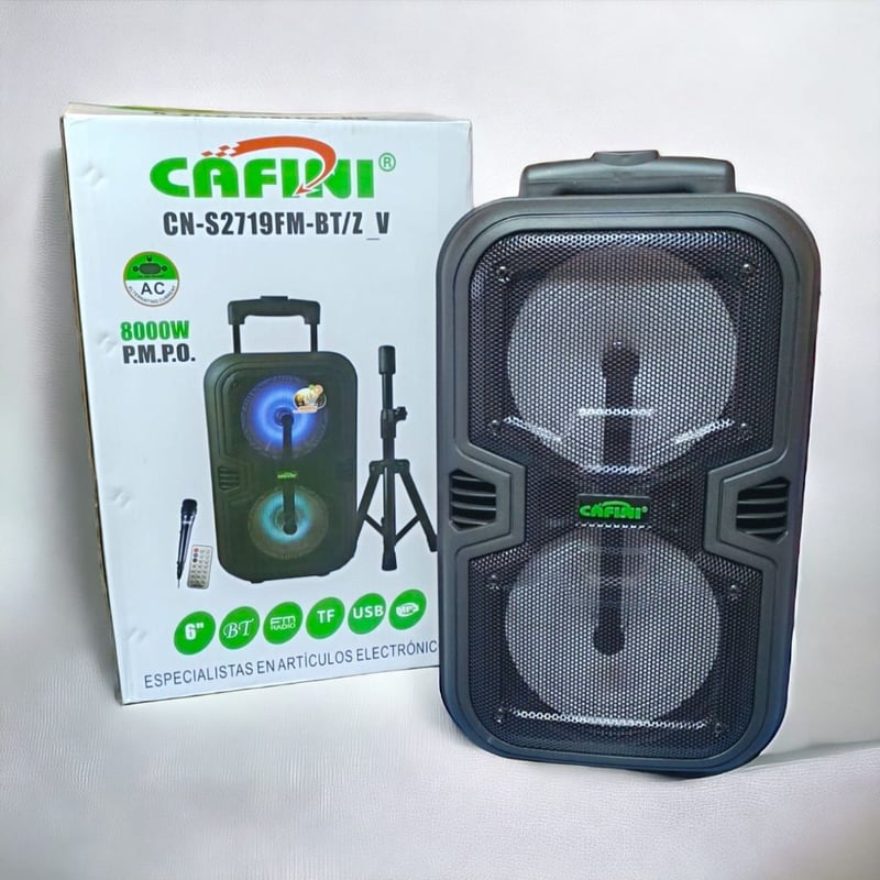Parlante Bluetooth Cafini con Tripode Estilo Maleta CN-S2719FM-BTZV ...