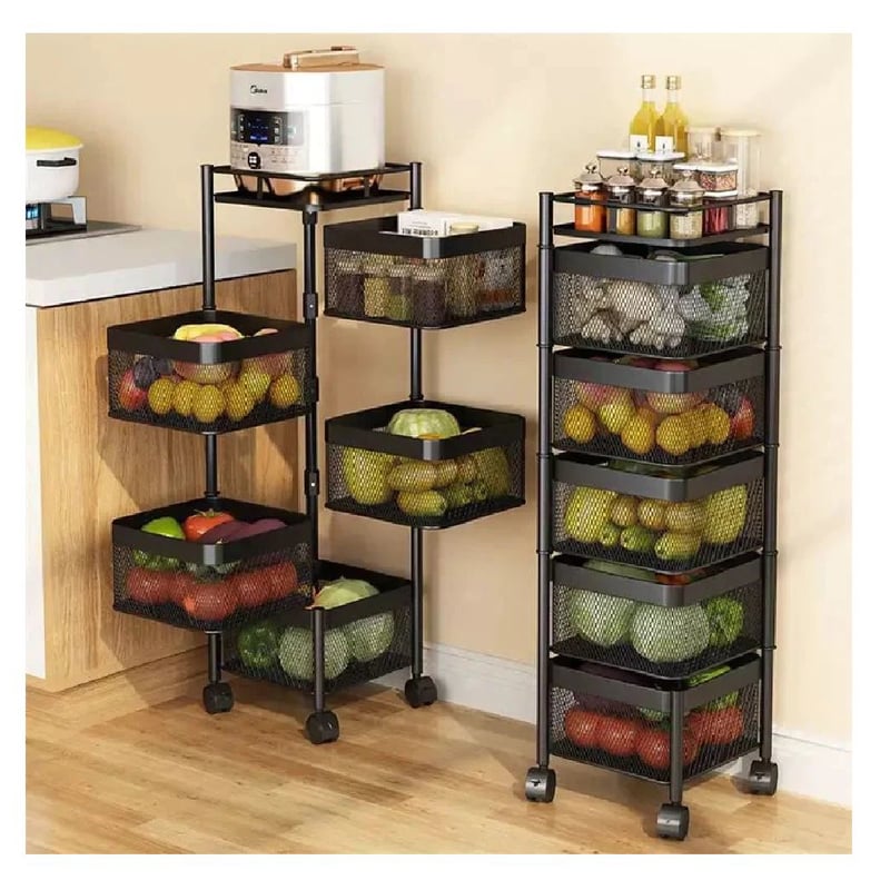 ESTANTE GIRATORIO MULTIFUNCIONAL CARRITO 5 NIVELES CON RUEDAS GENERICO ...