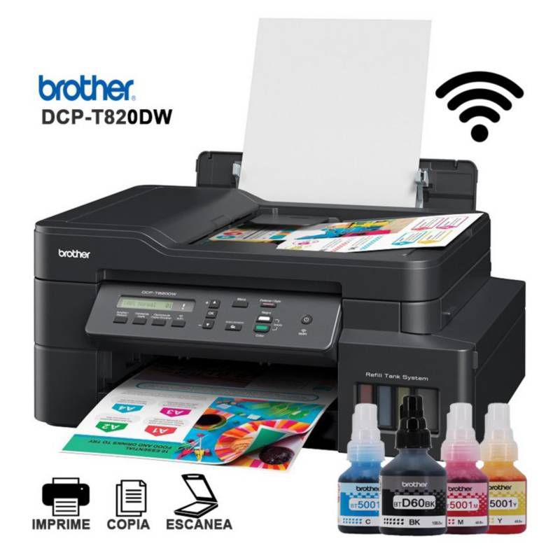 Impresora Multifuncional Brother DCP-T820DW Wifi Duplex ADF BROTHER ...