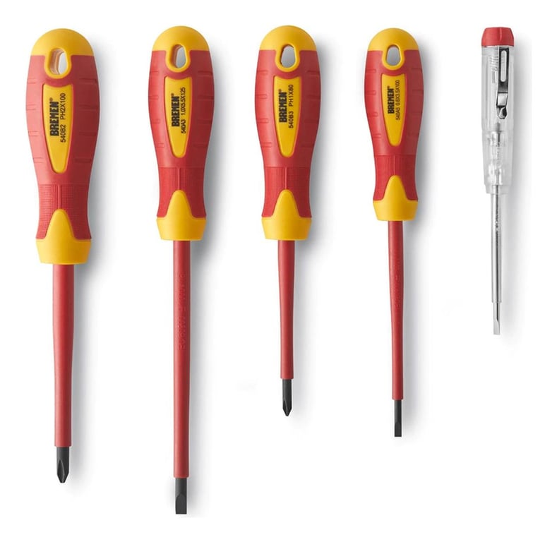 Set de Desarmadores para Electricista x 5 Piezas Bremen 7170 BREMEN ...