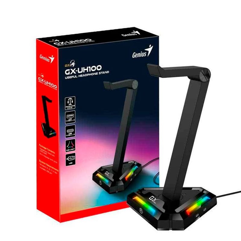 Soporte Para Audifono Genius Gx-uh100 Rgb Black GENIUS | falabella.com