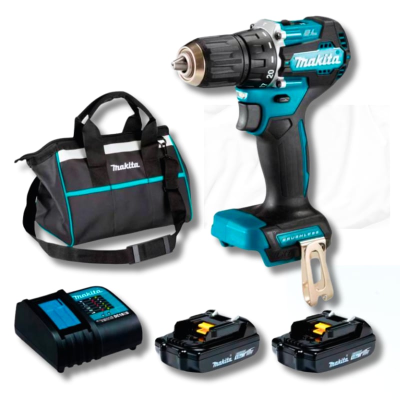 Taladro Percutor 1/2" 18V LXT BL 40Nm 2 Bat 1.5 Ah Makita DHP487SYX2 MAKITA | falabella.com