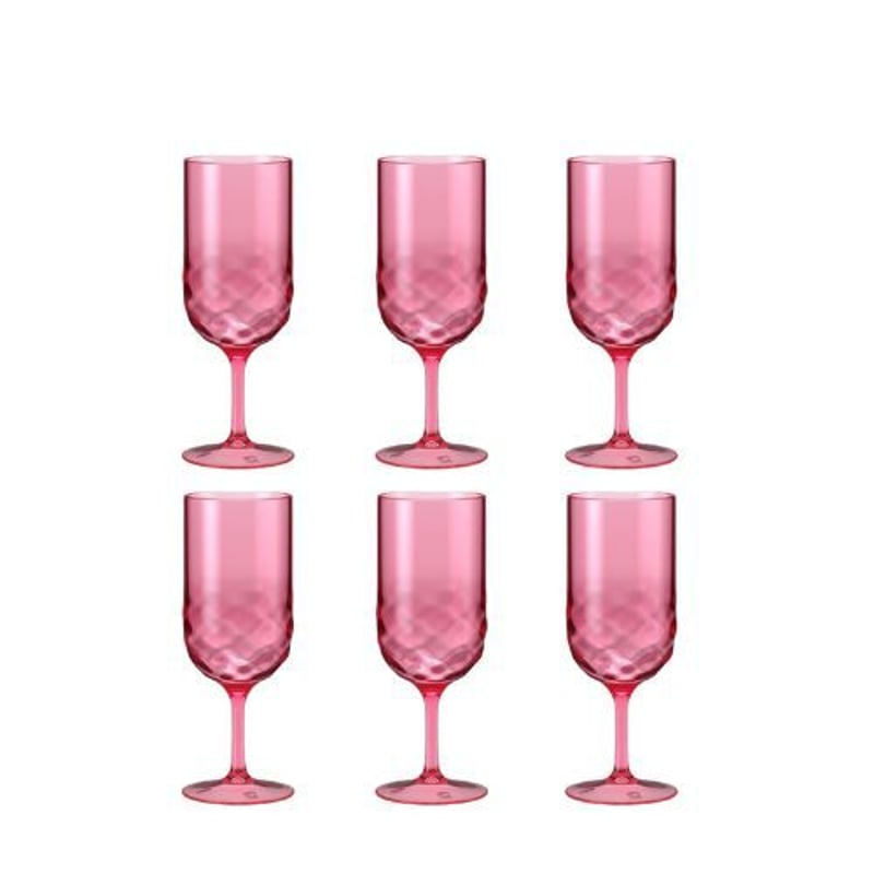 Set x6 Copas Acrílico 350ml Coza Wave Rosa COZA | falabella.com