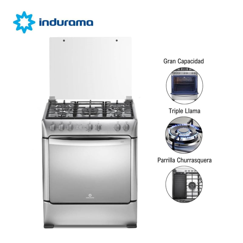Cocina Indurama de 5 Quemadores Firenze Zafiro INDURAMA | falabella.com
