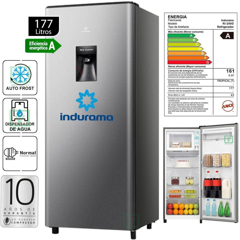 Refrigeradora Indurama RI-289D 177 litros INDURAMA | falabella.com