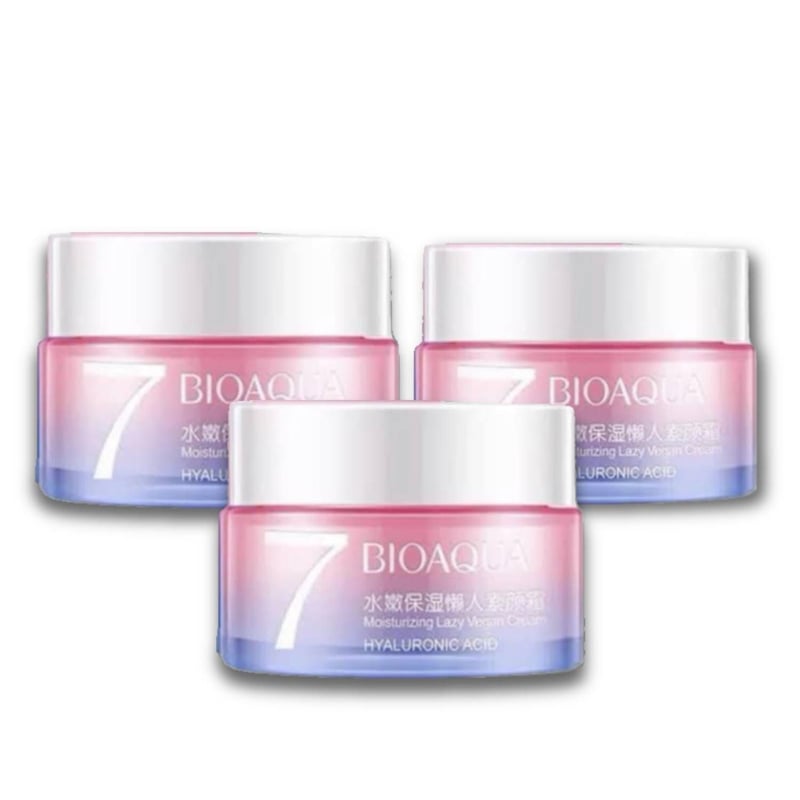 PACK 3 CREMA HIDRATANTE V7 VEGANA ACIDO HIALURONICO BIOAQUA_. BIOAQUA | falabella.com