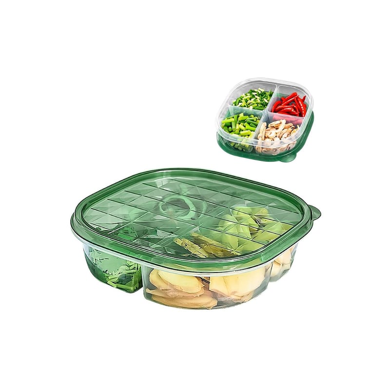 Táper con 4 Divisiones Recipiente Contenedor de Alimentos GENERICO ...