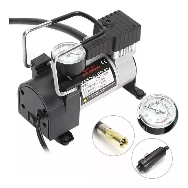 Mini Compresor De Aire Portatil 140 Psi Metalico Auto GENERICO ...