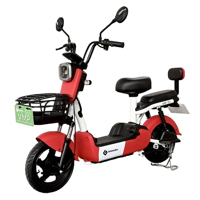 Bicimoto Eléctrica Batería Extraíble Litio Aro 10 VMPS5 ROJO GREENLINE ...