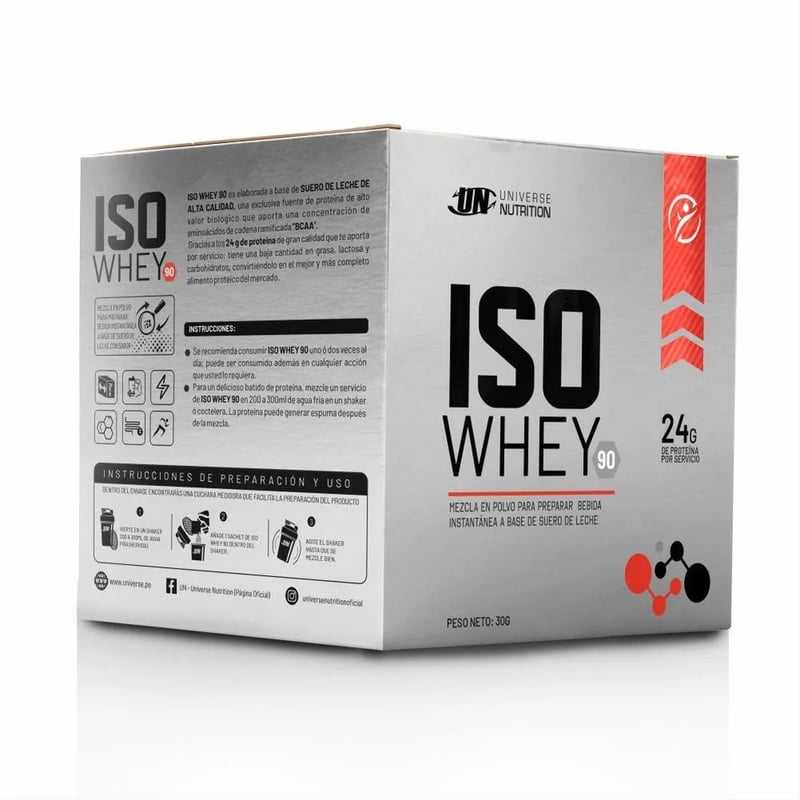 ISO WHEY 90 DE CAJA 10 SACHETS UNIVERSE NUTRITION VAINILLA UNIVERSE ...