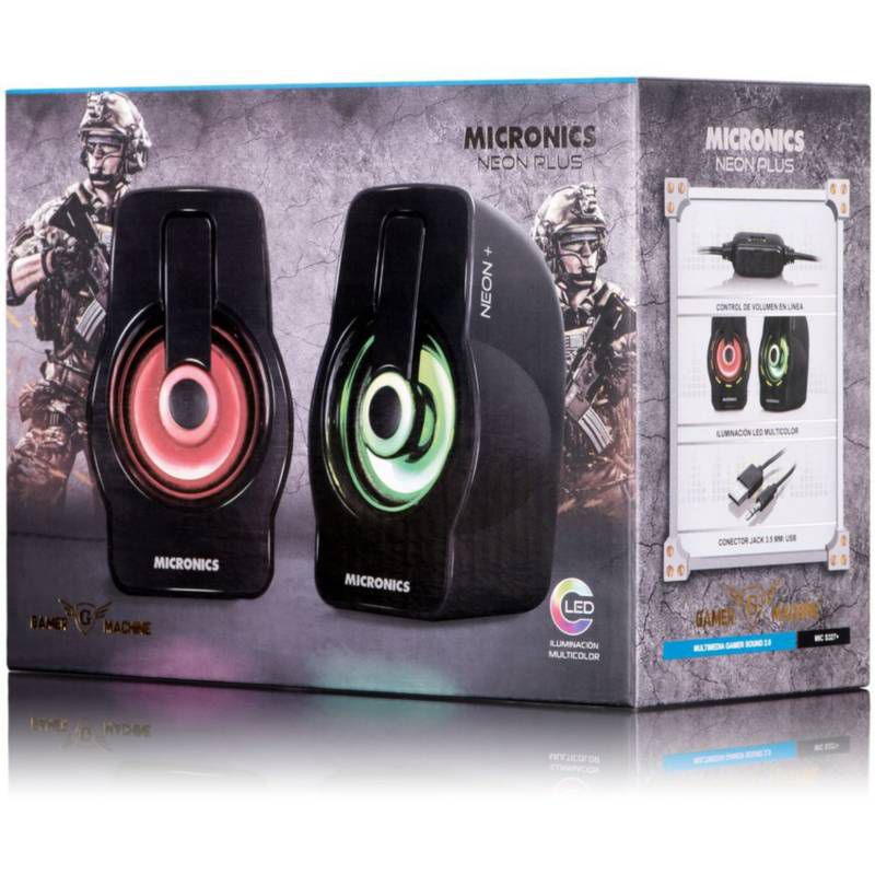 Parlante gamer micronics neon plus s327 rgb gamer machine MICRONICS ...