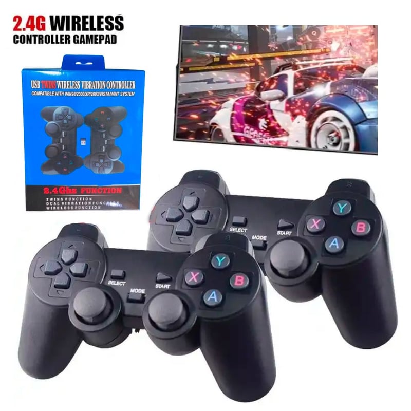 Mando Joystick Pc Inalambrico Doble 2 En 1 Vibracion Gamepad SEISA ...