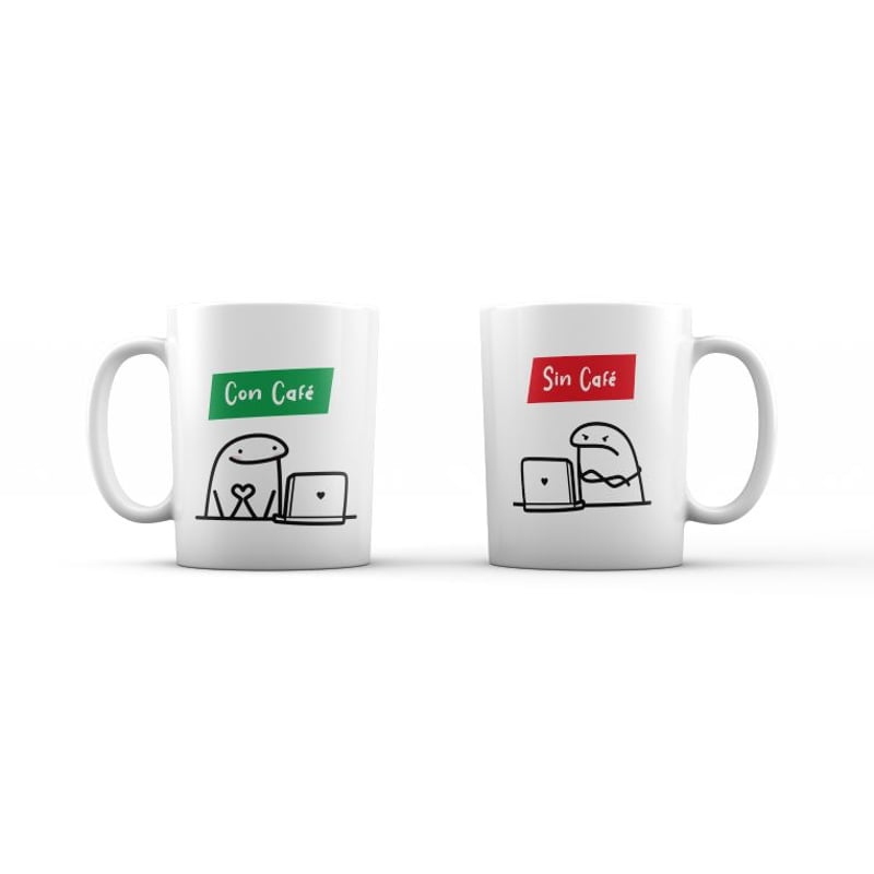 Taza Meme Flork Con Cafe Sin Café GENERICO | falabella.com