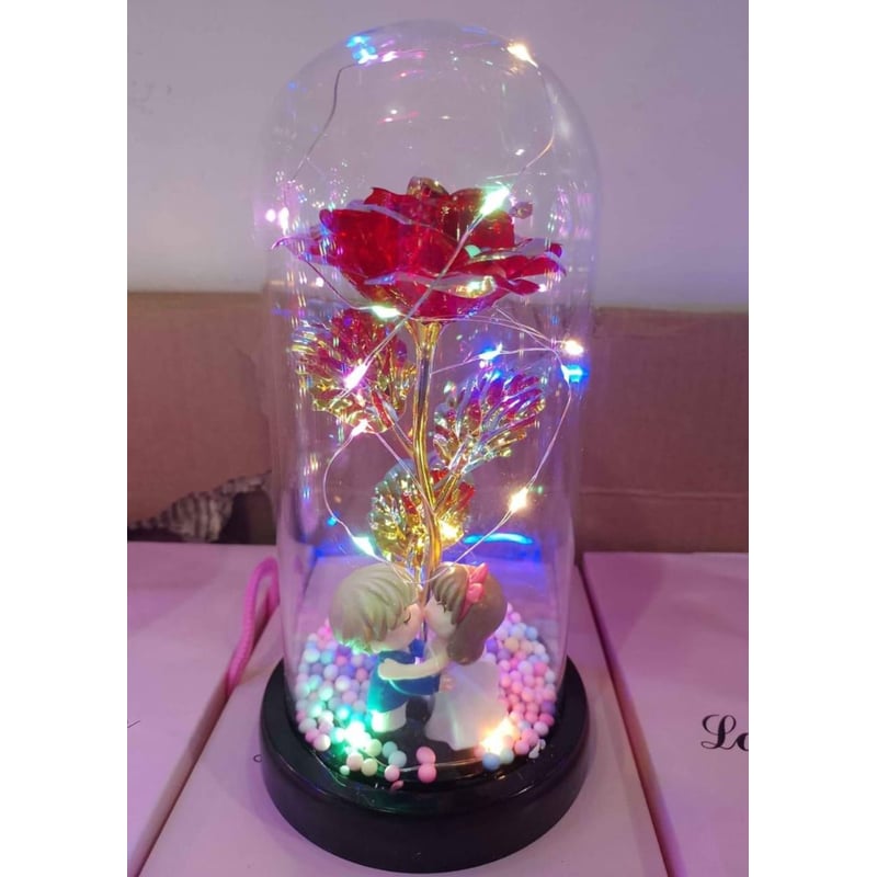 Rosa Eterna Luz Led Flor Eterna Artificial Cupula GENERICO | falabella.com