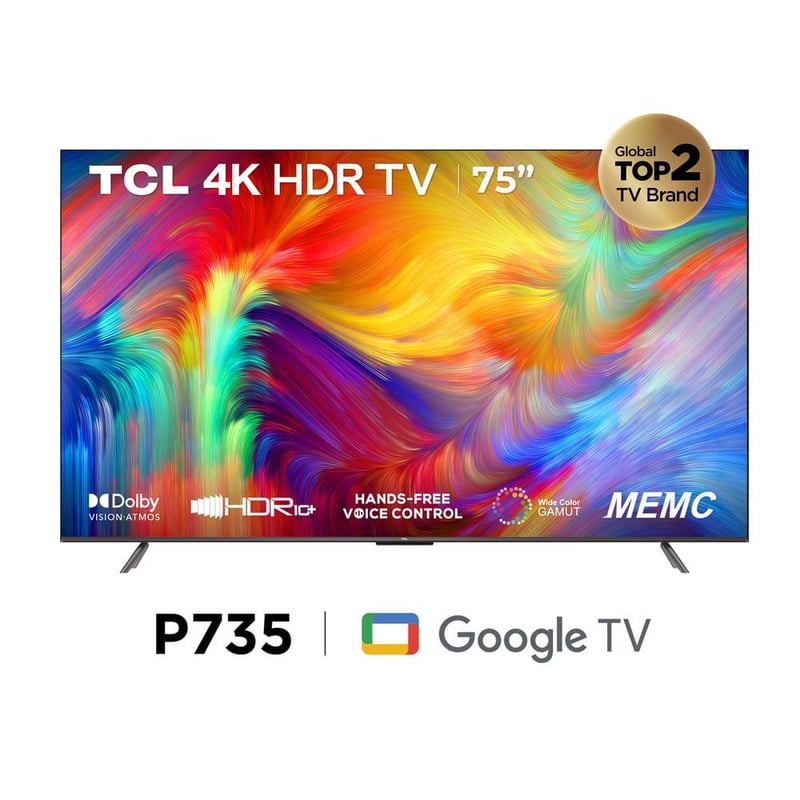 Televisor Tcl Uhd 4K Led 75 Smart Tv Uhd 75P735 Google Tv TCL ...