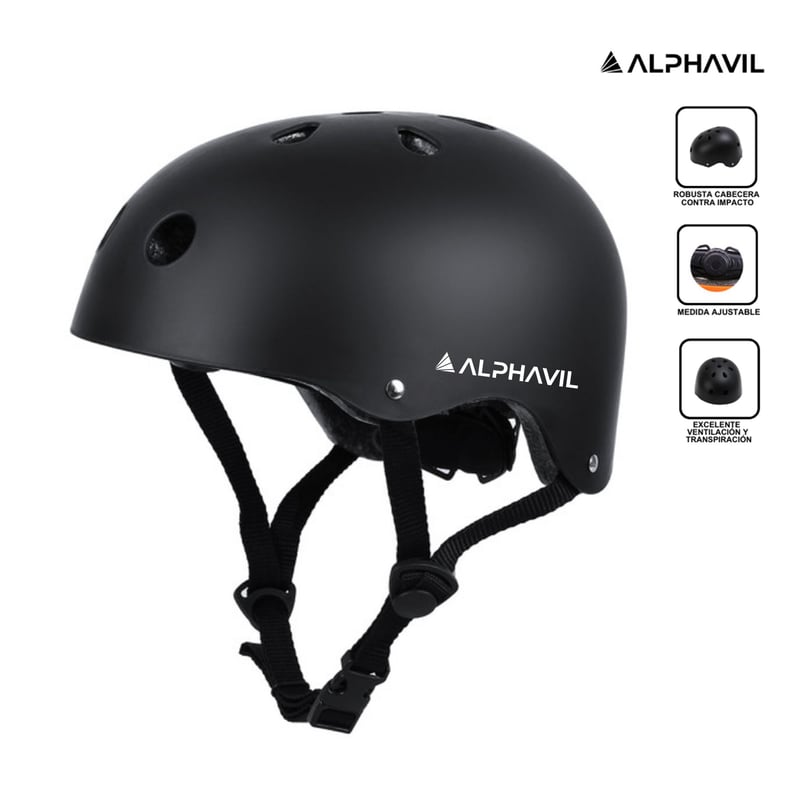 Casco para Bicicleta Road X1 Alphavil ADB200013 Negro ALPHAVIL ...