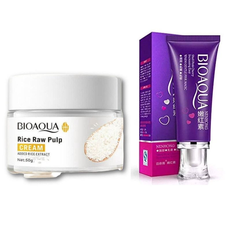 PACK CREMA ACLARANTE DE ARROZ Y CREMA BLANQUEADORA ZONAS BIOAQUA BIOAQUA | falabella.com