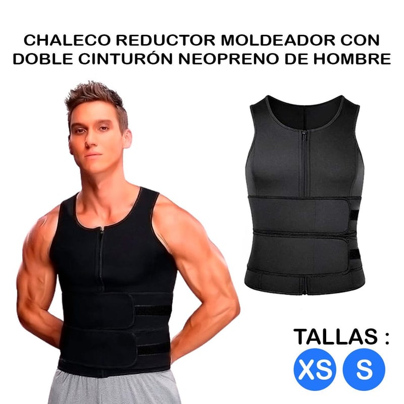 Chaleco Reductor Moldeador Con Doble Cinturón Neopreno Para Hombre GENERICO | falabella.com