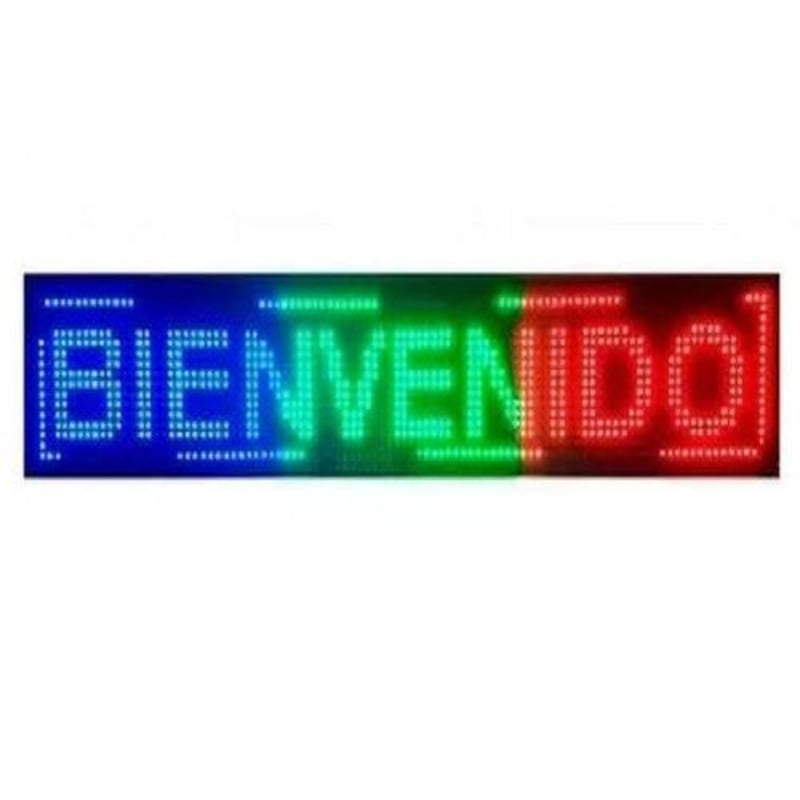 Letrero Programable Pasamensajes Led - WIFI 200 x40 cm GENERICO ...