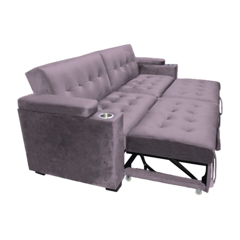 Sofa Cama Madison con Portavaso y almacenamiento King - Lila BARAKA HOME | falabella.com