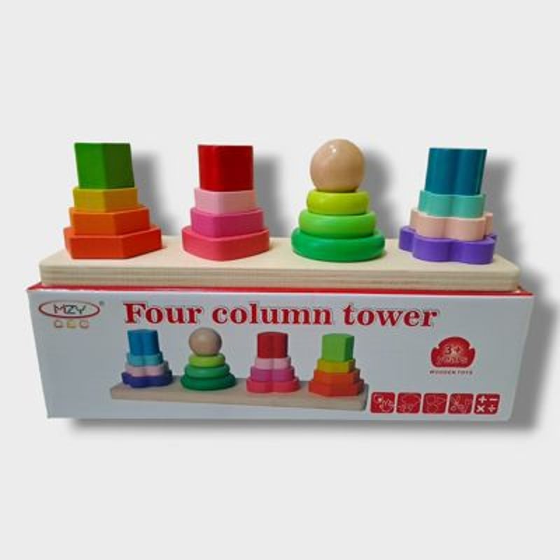 TORRE DE APILABLE CON FORMAS DE MADERA DIDACTICO GENERICO | falabella.com