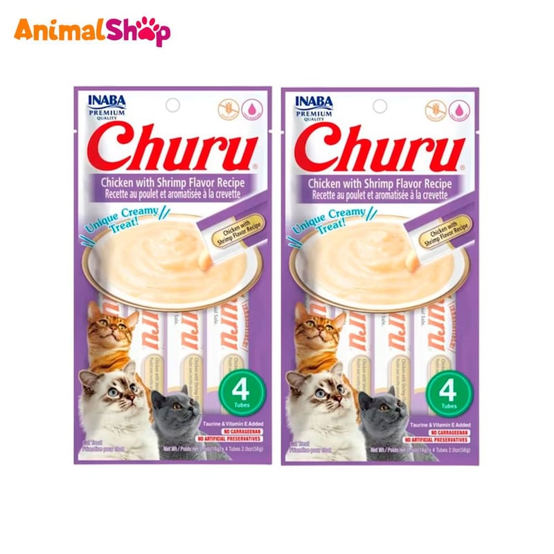 Churu Snack Húmedo Para Gatos Pollo Y Camarón X 8Un CHURU | falabella.com