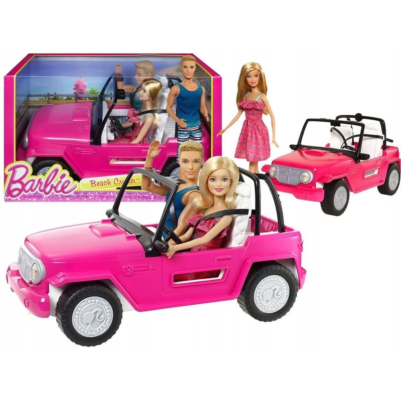 BARBIE KEN AUTO JEEP CRUISER CONJUNTO DE ROSAS BARBIE | falabella.com