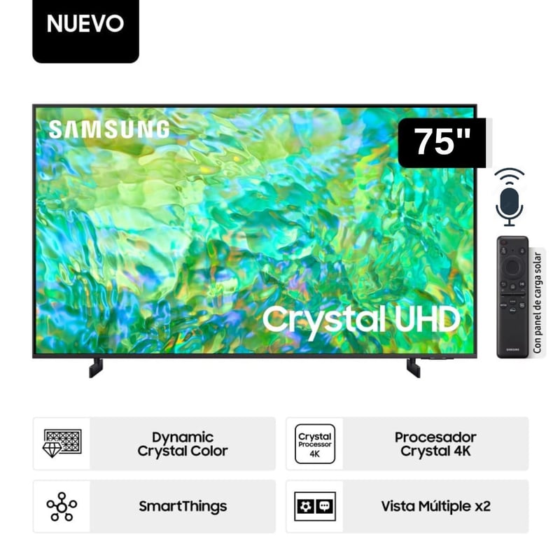 Televisor Samsung LED Smart TV 75 Crystal Ultra HD 4K UN75CU8000GXPE ...