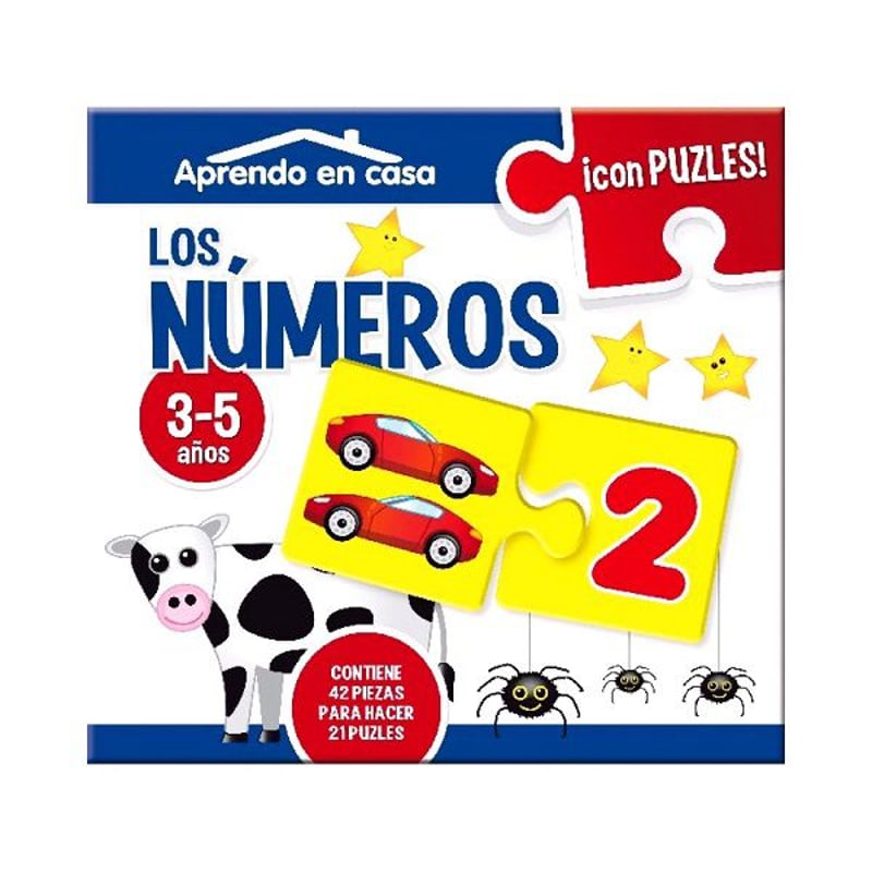 APRENDO EN CASA LOS NUMEROS 3-5 AÑOS CON PUZLES 2 PIEZAS GENERICO ...