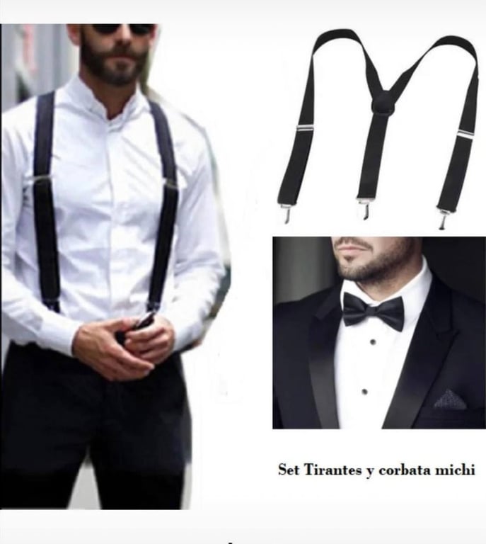 Set tirantes y corbata michi - negro KAST PE | falabella.com