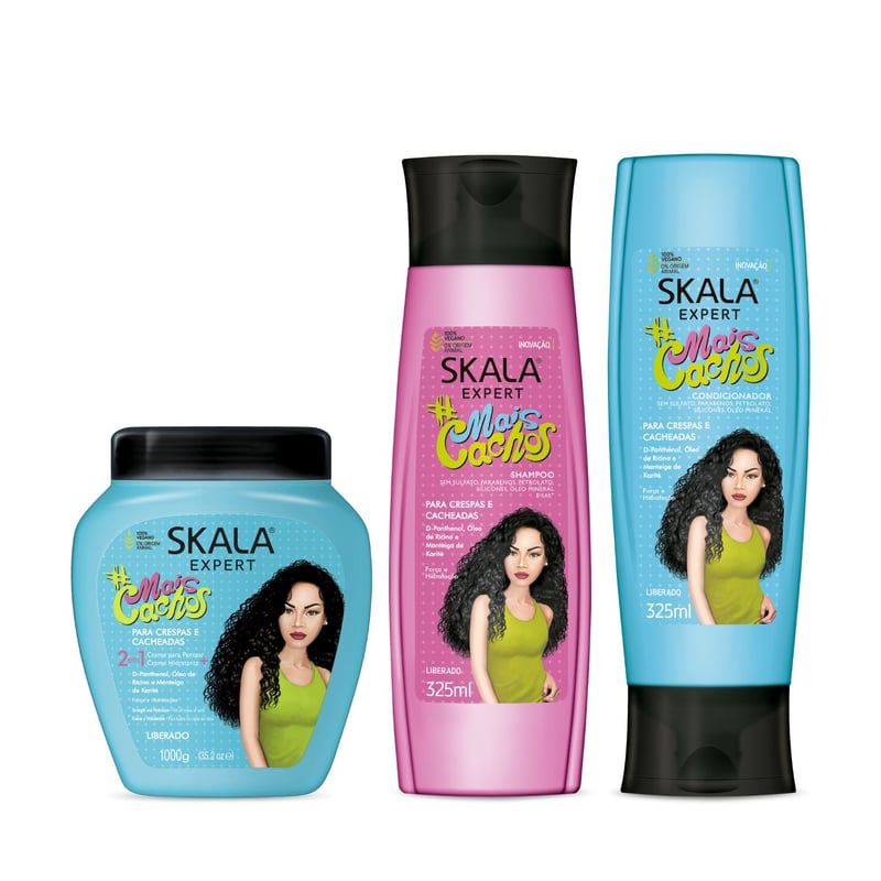 Crema Shampoo Acondicionador Mais Cachos Skala Expert 3 Uds Set SKALA ...