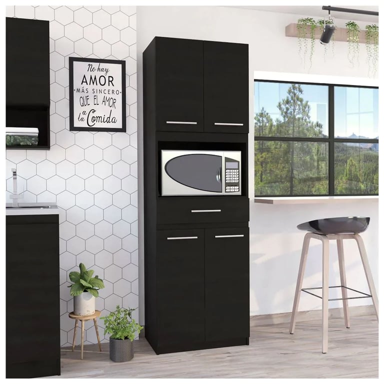 Repostero de Cocina Almond Ventitas Home Negro | Sodimac Falabella