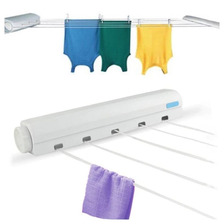 Colgador Tendedero De Ropa Retractil 3.75 MT Plegable 5 Cuerdas ...