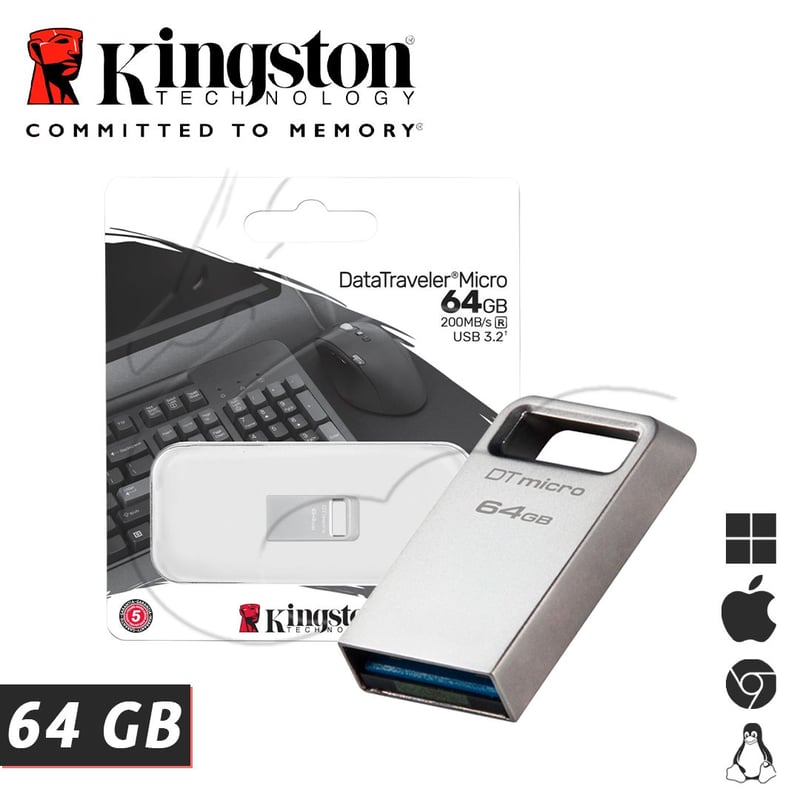 Memoria Usb Kingston Datatraveler Flash 64 Gb Ultrapequeño KINGSTON | falabella.com