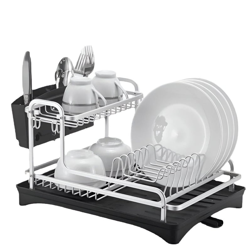 Escurridor De Platos De 2 Niveles De Aluminio Modelo 422 Plateado ...