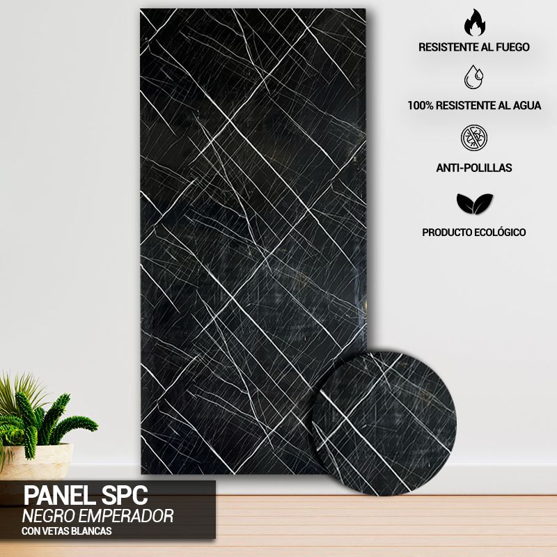PANEL MARMOL SPC NEGRO EMPERADOR - VENTA POR UNIDAD VIDAR | falabella.com