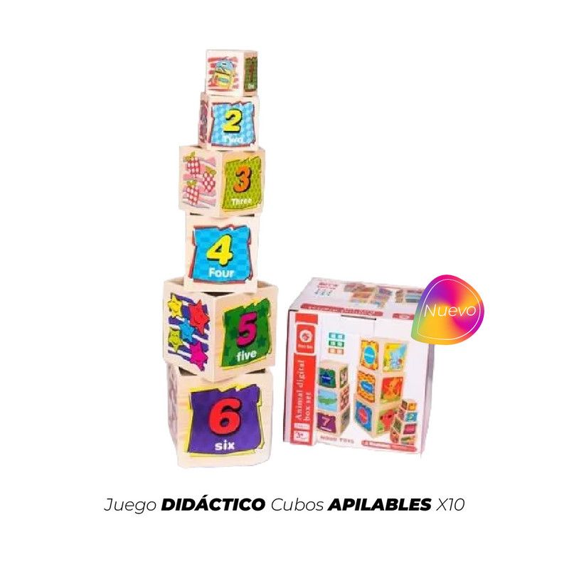 Juego Didáctico Cubos Apilables X10 IMPORTADO | falabella.com