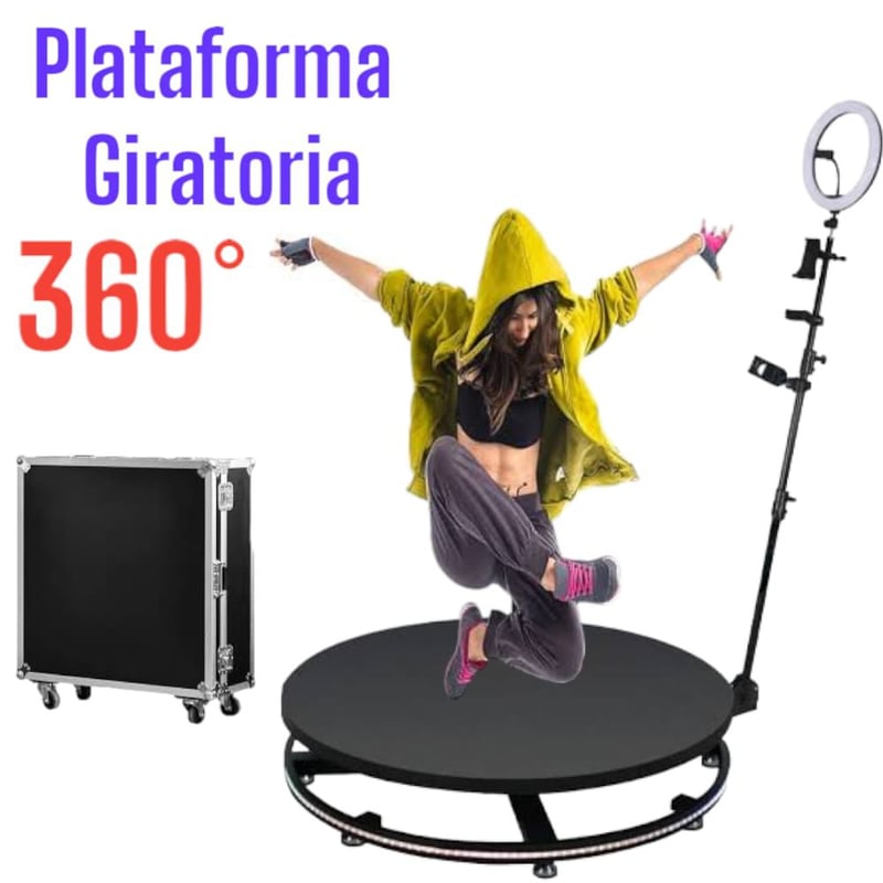 Plataforma Giratoria 360 Luz Cabina de Photo Booth Camara Video OEM ...