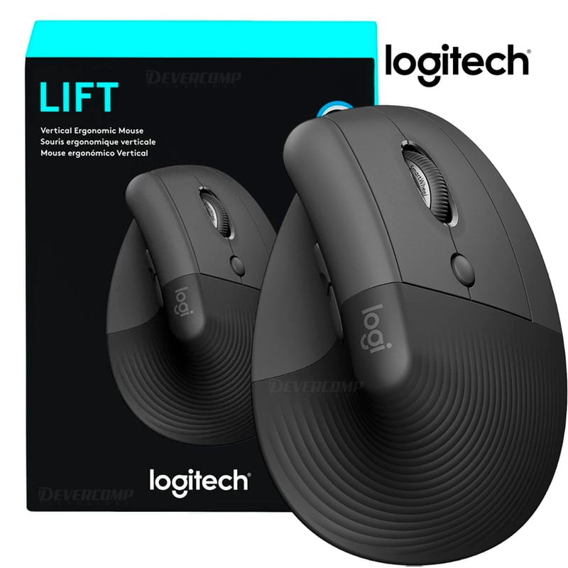 Mouse Logitech Lift Vertical Wireless Bluetooth Black LOGITECH ...
