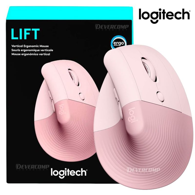 Mouse Logitech Lift Vertical Wireless Bluetooth Rosado LOGITECH ...