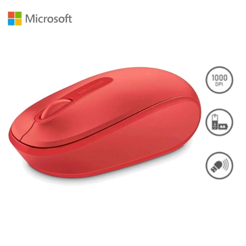 MOUSE MICROSOFT MOBILE 1850 WIRELESS ROSADO ROJO MICROSOFT | falabella.com