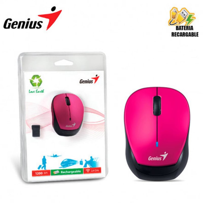 Mouse Inalambrico Genius Microtraveler 9000R Recargable Pink GENIUS ...