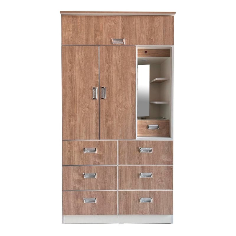 ROPERO DE 1 METRO CON TOCADOR COLOR NUEZ GENERICO | falabella.com